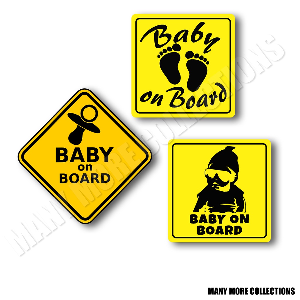 Baby On Board Sign Waterproof Vinyl Sticker for Cars Motorcycle ...