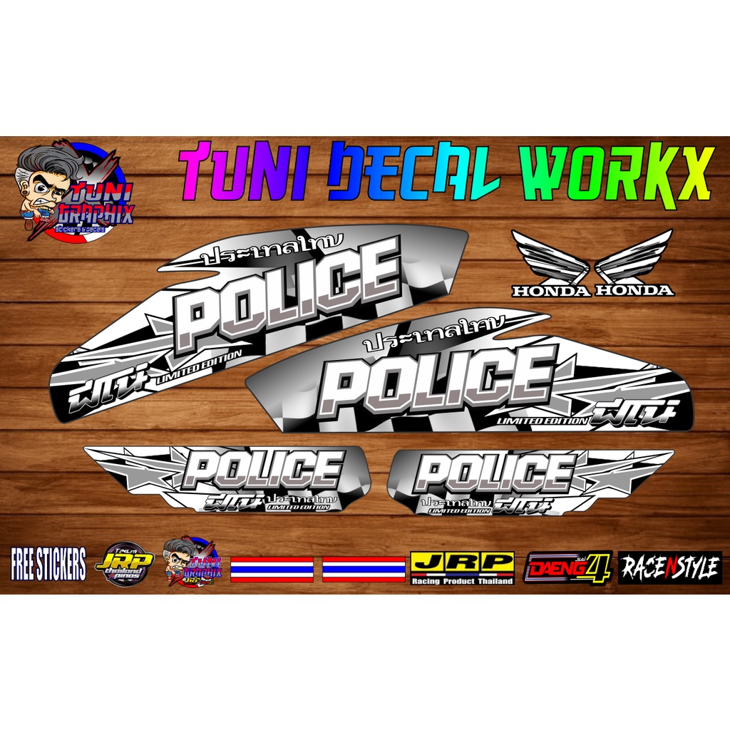TMX / RUSI / PINOY / MOTOPOSH / SKYGO / DECALS STICKER ( POLICE CONCEPT ...