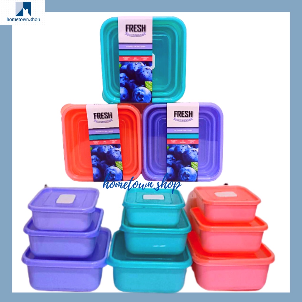 3 in 1 Microwavable Oven Use Food Box Lunch Box Food Container Storage ...
