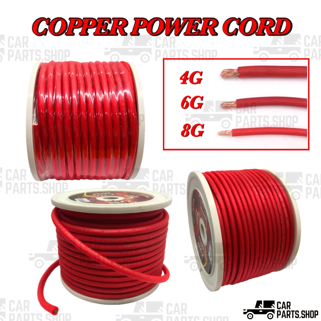 LD 1M Gear Gauge Wire AWG CCA Power Ground Wire Cable Welding Battery ...