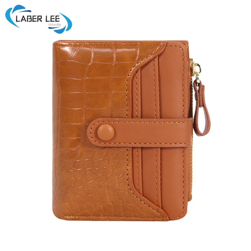 LABER LEE Short Wallet Women Purse Button Clip PU Leather Wallet ...