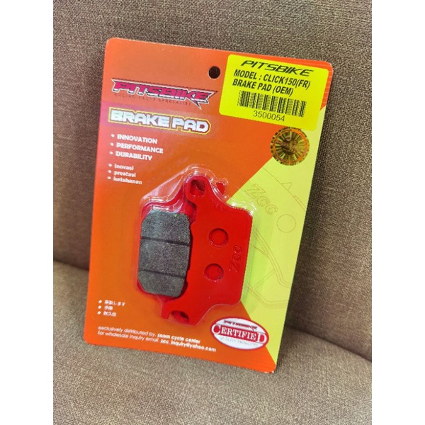 Brake pad front Click 150i Game changer / Click 125i New, Pitsbike ...