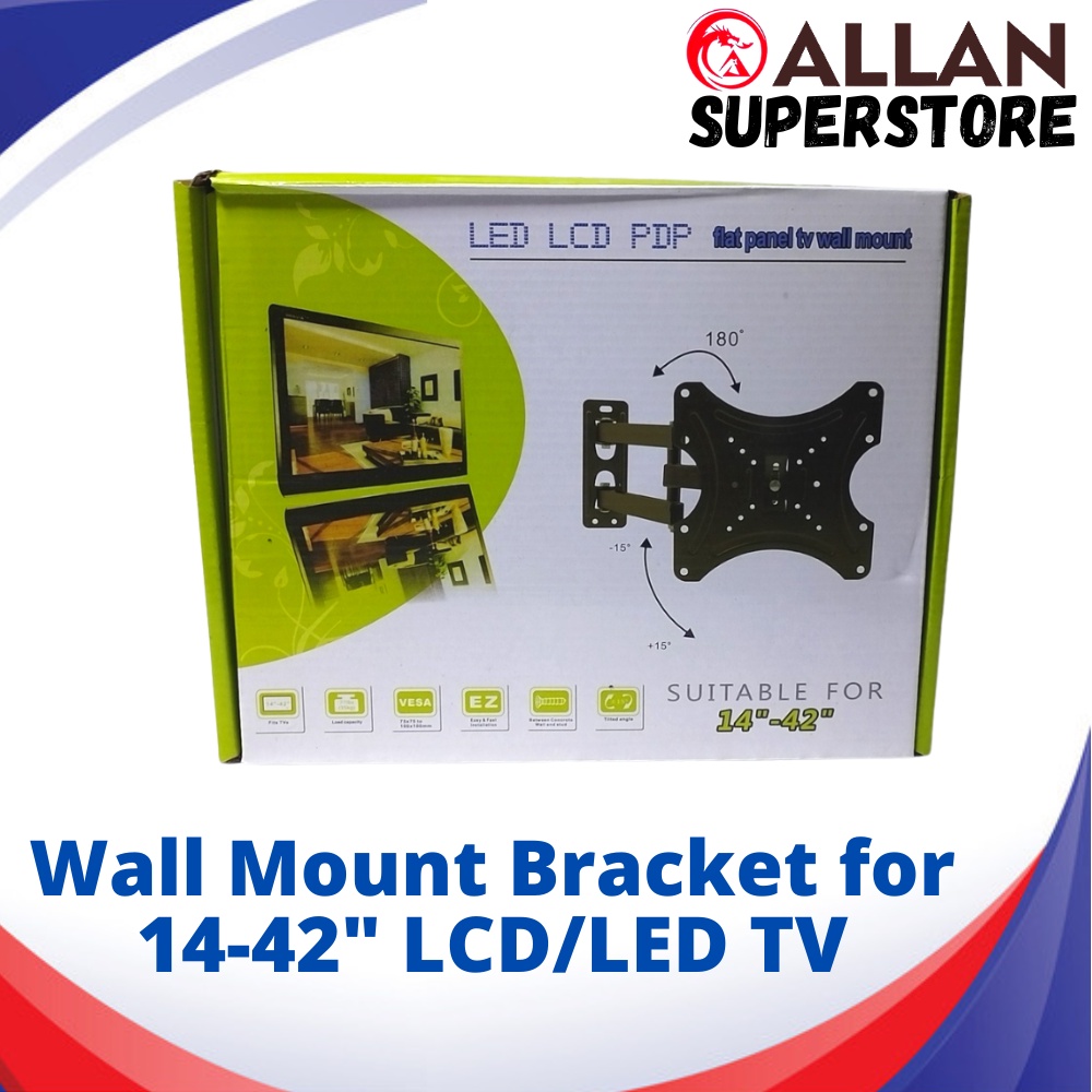 Allan Superstore 14-42 Inches Swivel TV & Monitor Wall Mount LED LCD ...