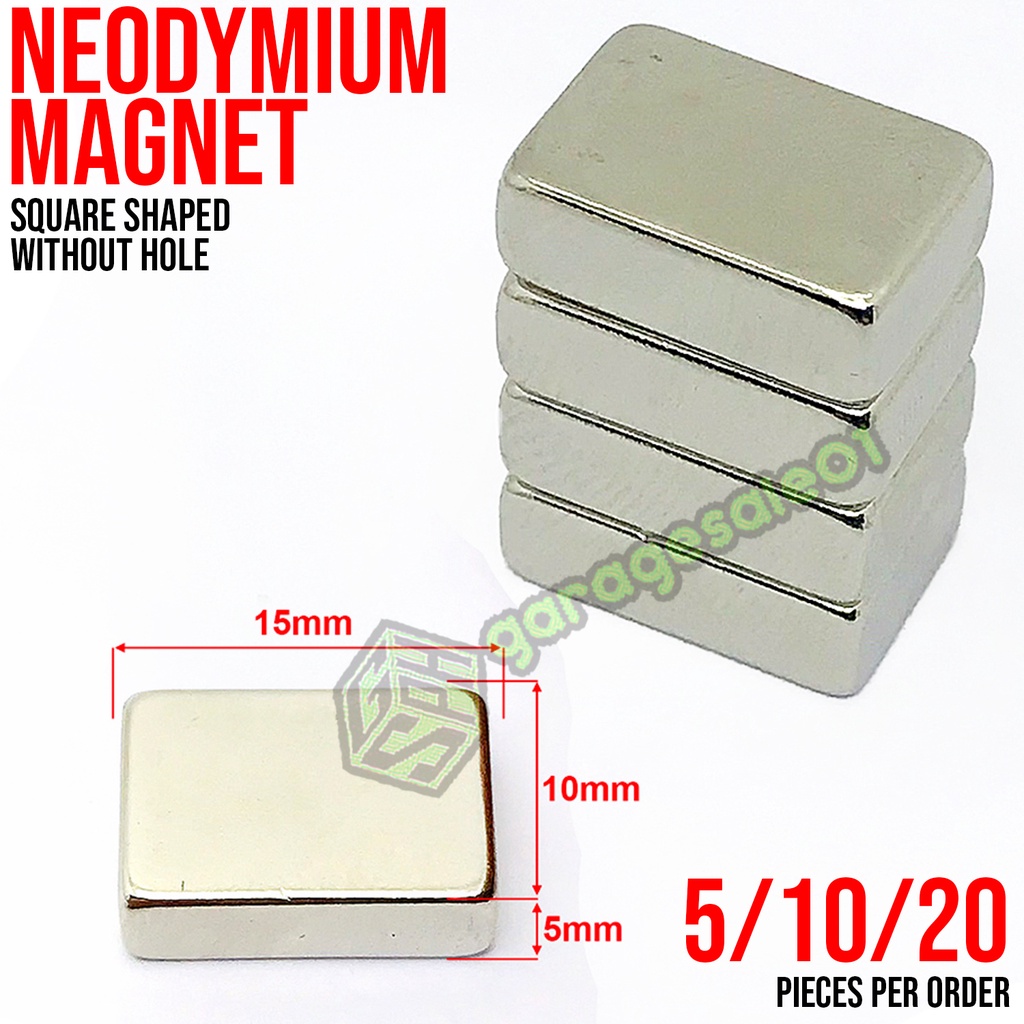 🟨【5PCS/10PCS/20PCS】Rectangular Neodymium Magnet Cube Flat Magnets ...