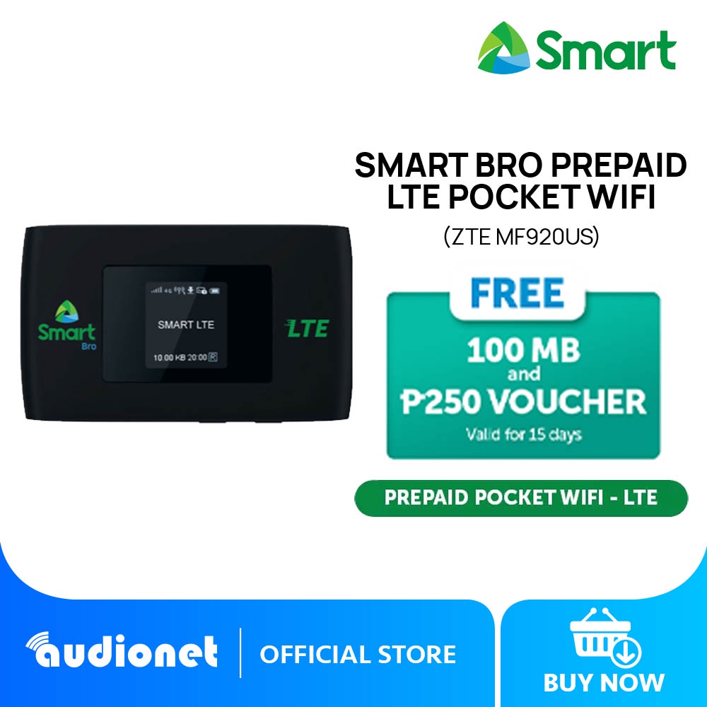 Smart Bro Prepaid LTE Pocket WiFi (ZTE MF920US) | Shopee Philippines