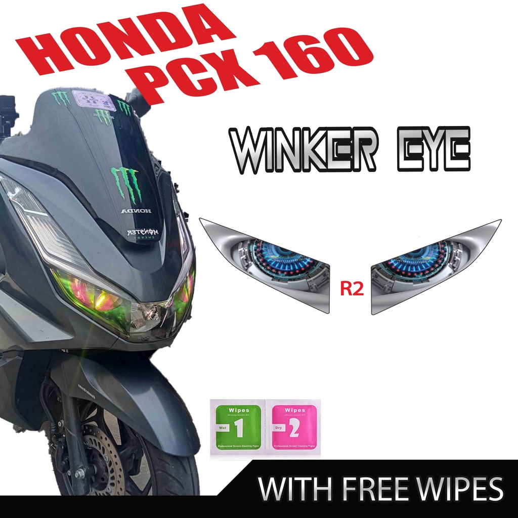 HONDA PCX 160 NEW WINKER EYE STICKER/ TRANSPARENT/TRANSLUCENT VINYL ...