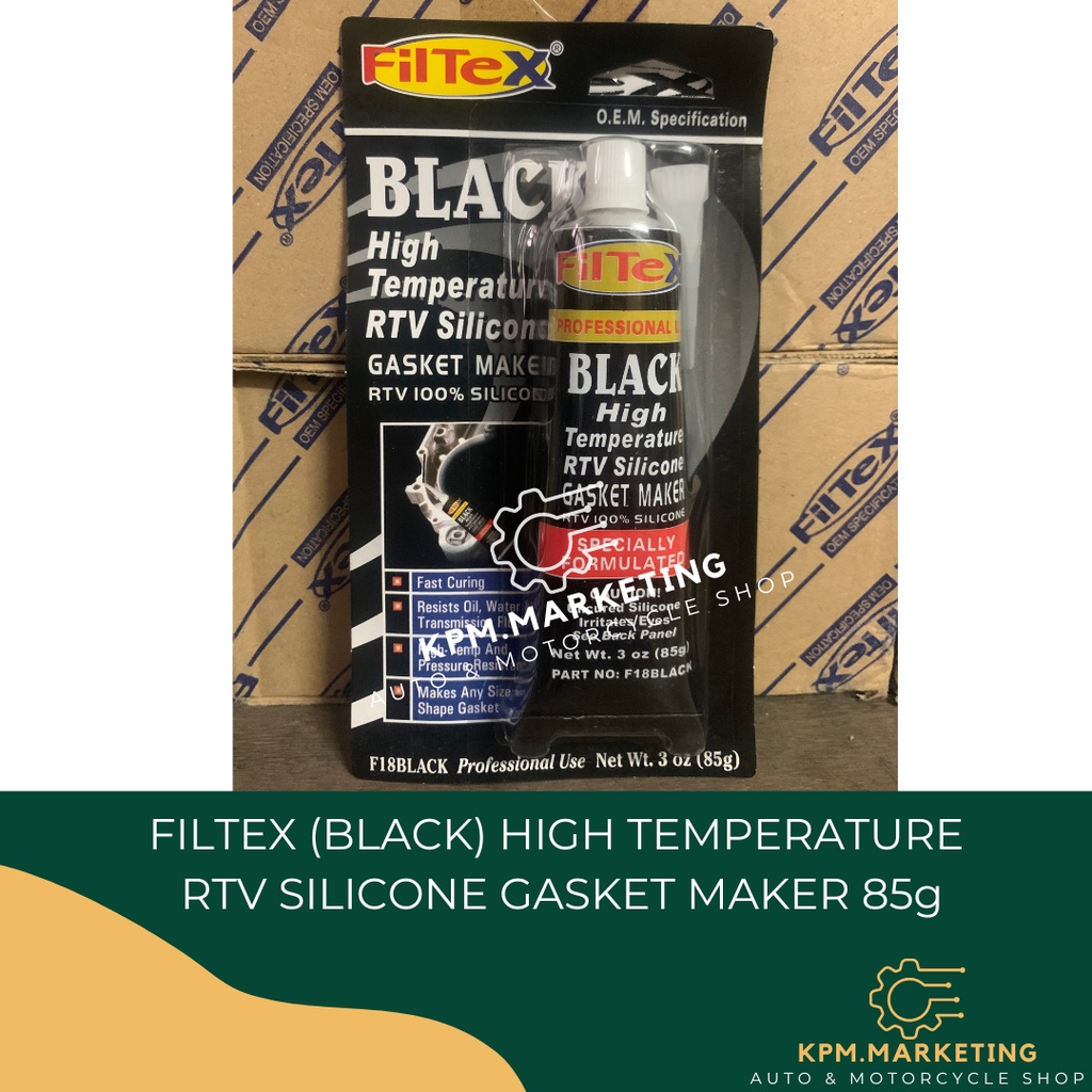 FILTEX red / black high temperature RTV silicone gasket maker 85g ...