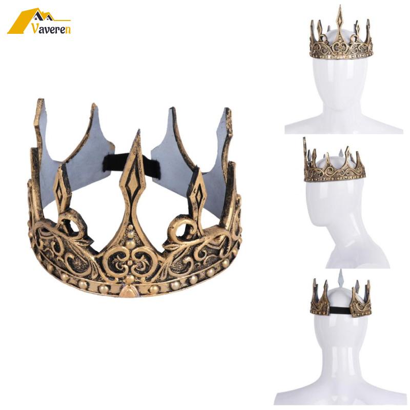[{COD}] King Crown for Men Crown Headband PU Foam Soft Tiara Men ...