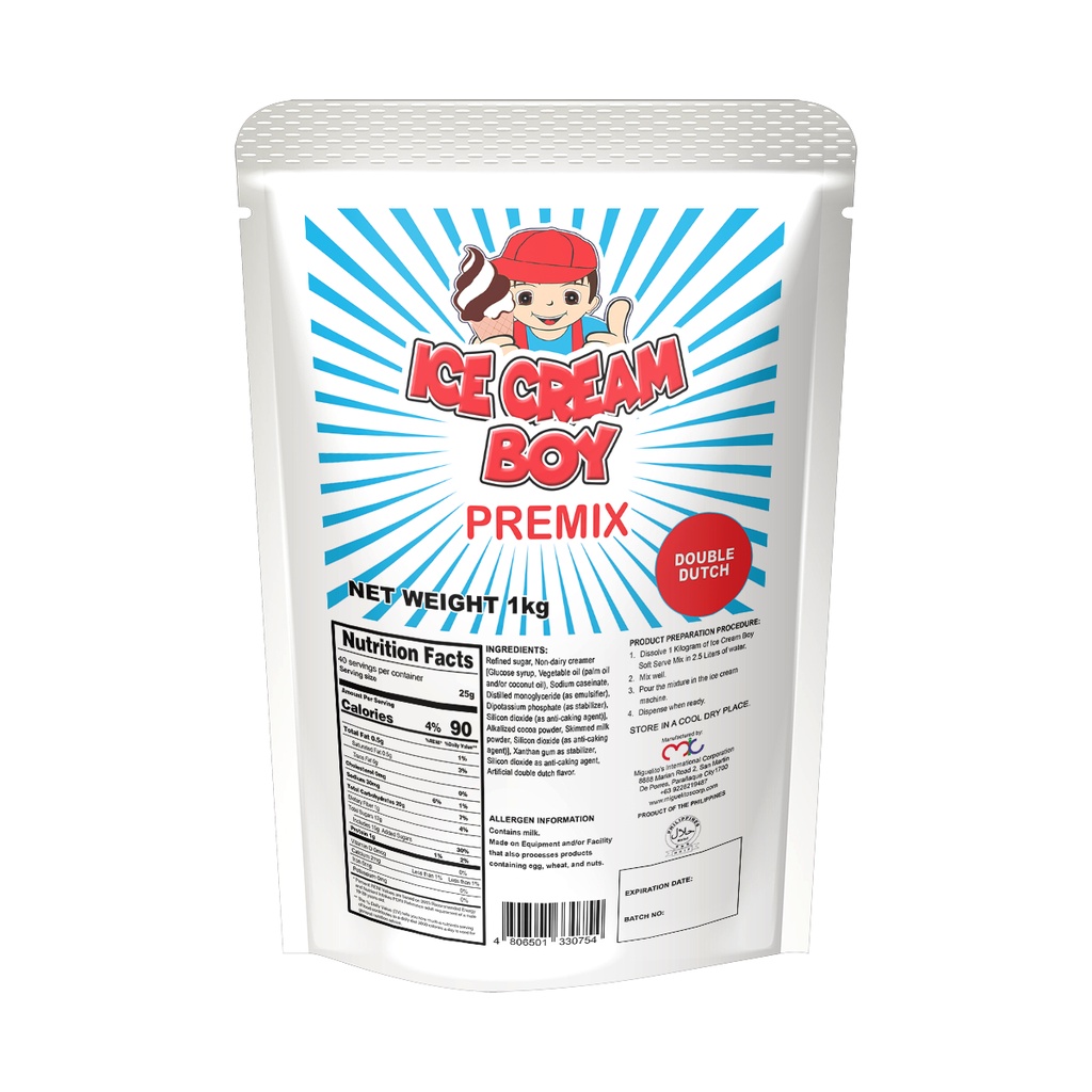 Double Dutch Ice Cream Boy Powder Mix 1 Kilogram Pack by Miguelitos ...