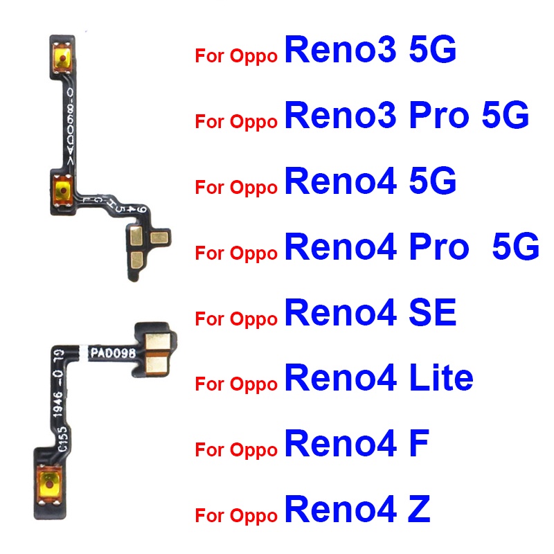 Power Volume Flex Cable For OPPO Reno 4 5 4G 3 Pro 4 Pro 4SE 4 Lite 4F ...