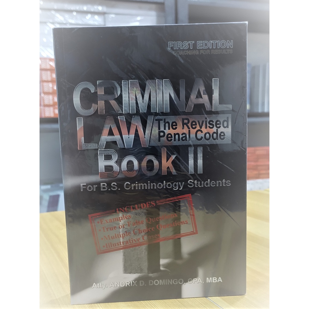 Criminal Law Boolk Ii The Revised Penal Code By Andrix D Domingo C2022