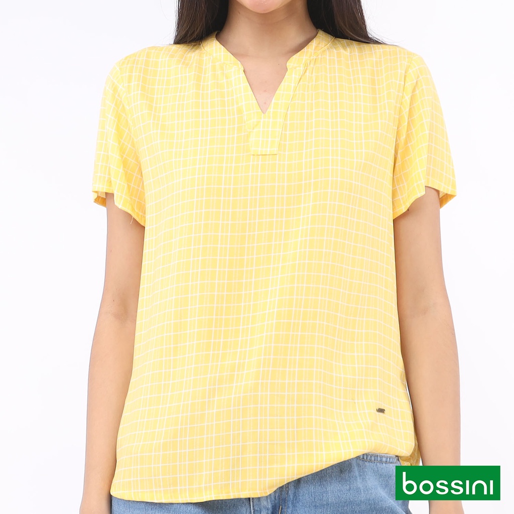 Bossini Ladies Woven Printed Rayon Short Sleeve Blouse OST04-0002 ...