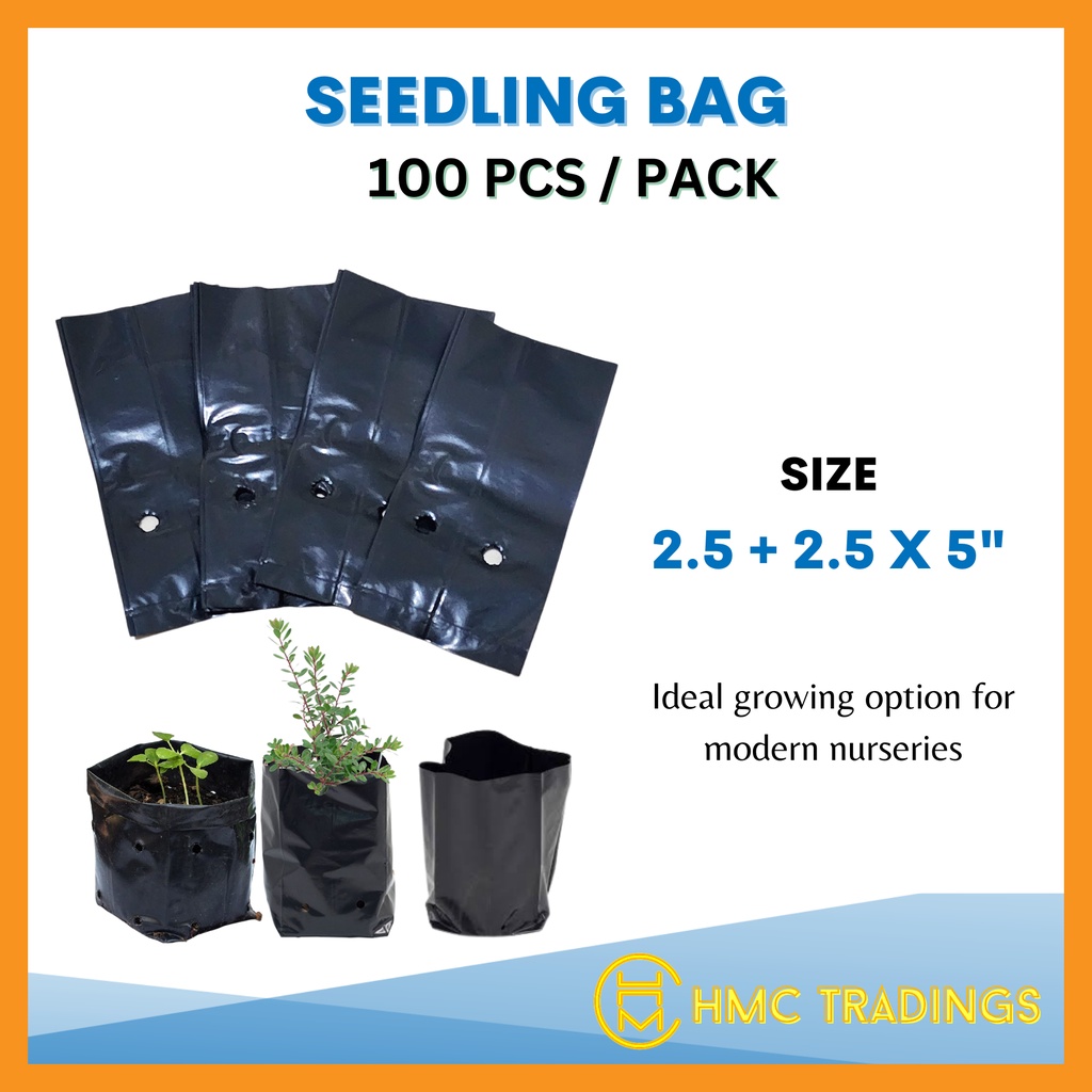 100 PCS SEEDLING BAG / NURSERY BAG (WITH SIDE FOLD) | Shopee Philippines