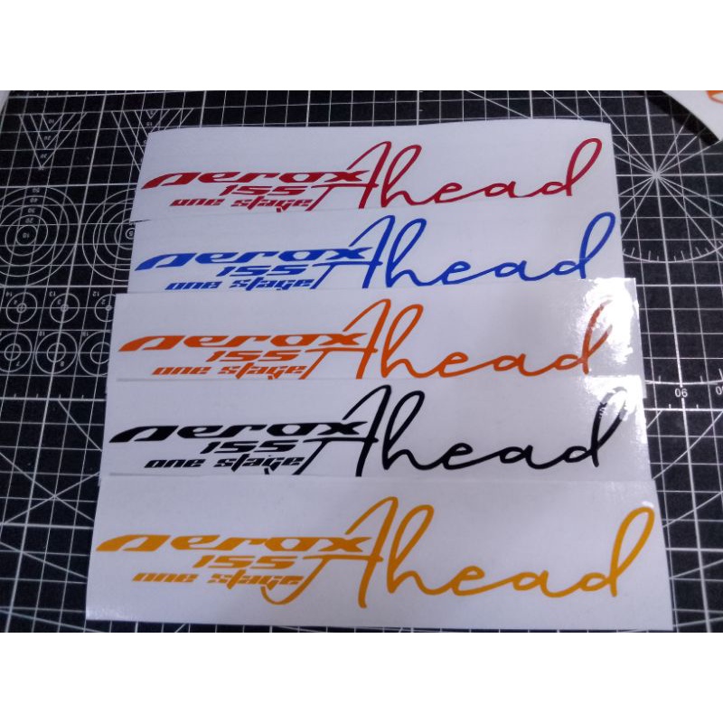 (COD) AEROX AHEAD signature style machine cut motorcycle vinyl decals ...
