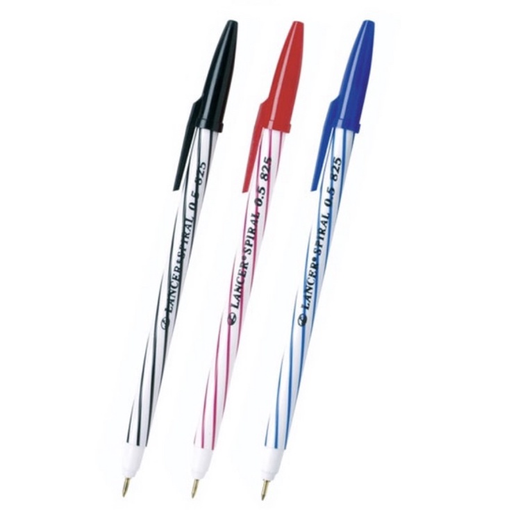 Ballpoint Pen "Lancer" Spiral 825 (Blue/Red/Black) | Shopee Philippines