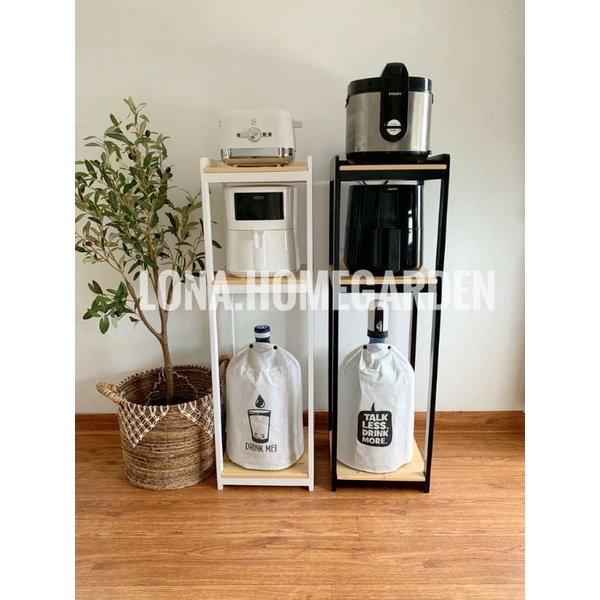 KAYU Wooden DISPENSER Rack Gallon Rack 3-tier Shelf DISPENSER Table 3 ...