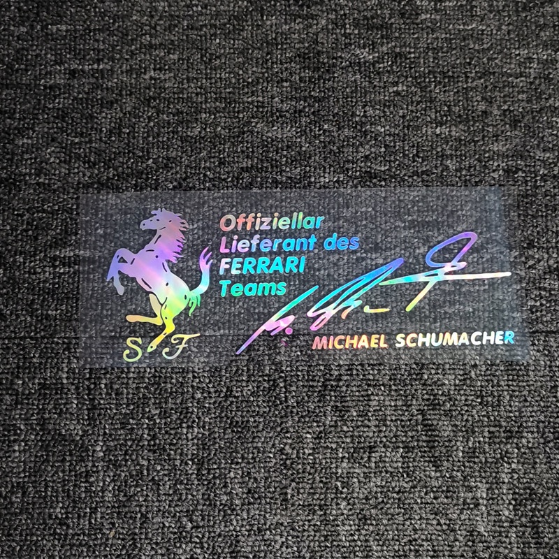 Car Stickers F1 Formula1 Ferrari Michael Schumacher Laser Reflective ...