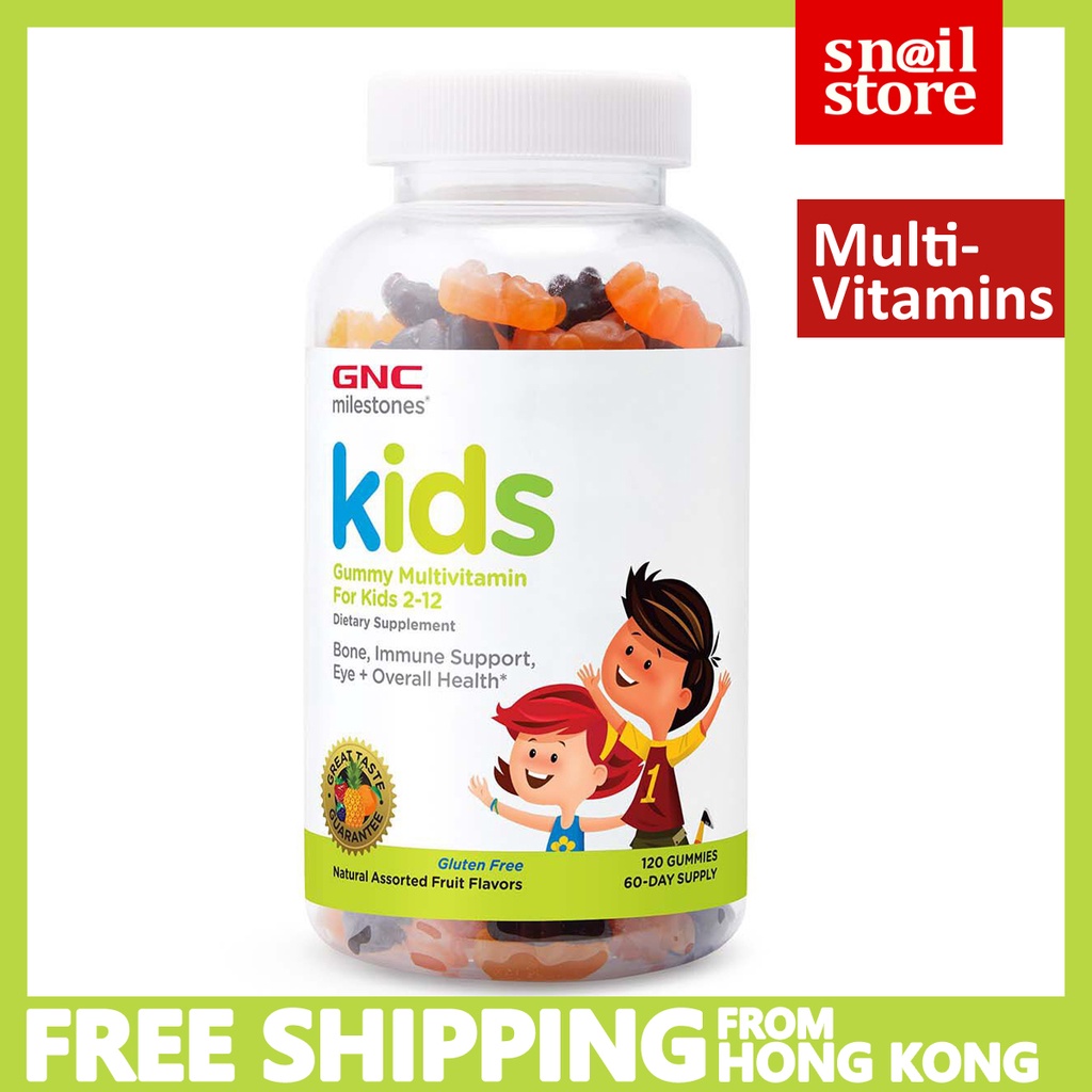 GNC milestones Kids Multivitamin Gummy (2-12 yrears) (EXP 12/2026)120 ...