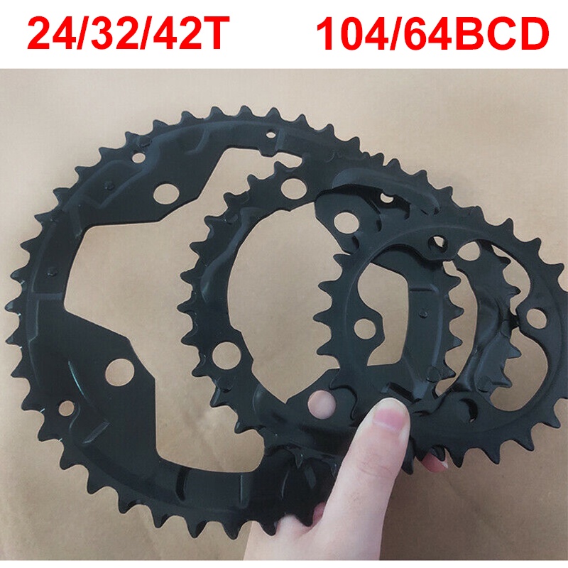 24T 32T 42T MTB Chainring 3x 104BCD/64BCD Triple Chain Ring 3x10 Speed ...