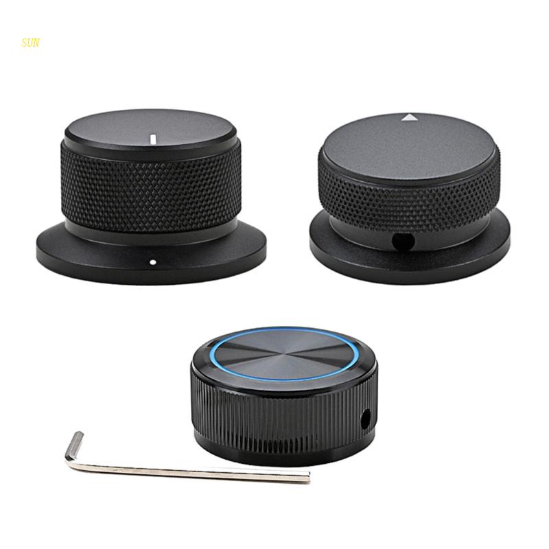 SUN Aluminum Black Potentiometer Knob Volume Control Knob Electric ...
