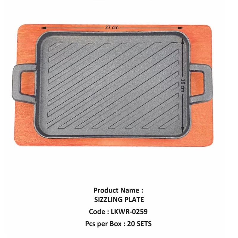 Sizzling Plate Tray Food Warmer Oval with Handle 1 Set | Shopee Philippines