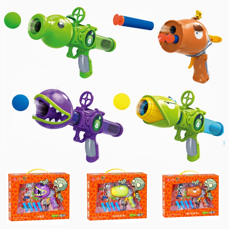 Genuine Plants vs Zombies soft bullet pea burst air cannon set 3-6 ...