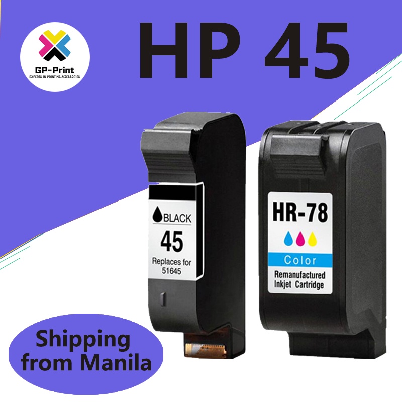 For HP 45 ink cartridge 78 1220c 3820 3822 6122 6127 930c 932c 940c ...