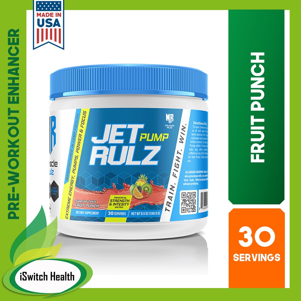 Muscle Rulz Jet Rulz Pump Pre Workout - 30 Servings | Shopee Philippines