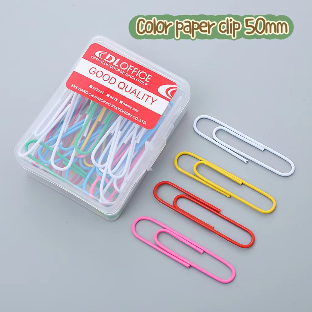 DLOFFICE Paper Clips Assorted Mixed Colored Clip School Office Supplies ...