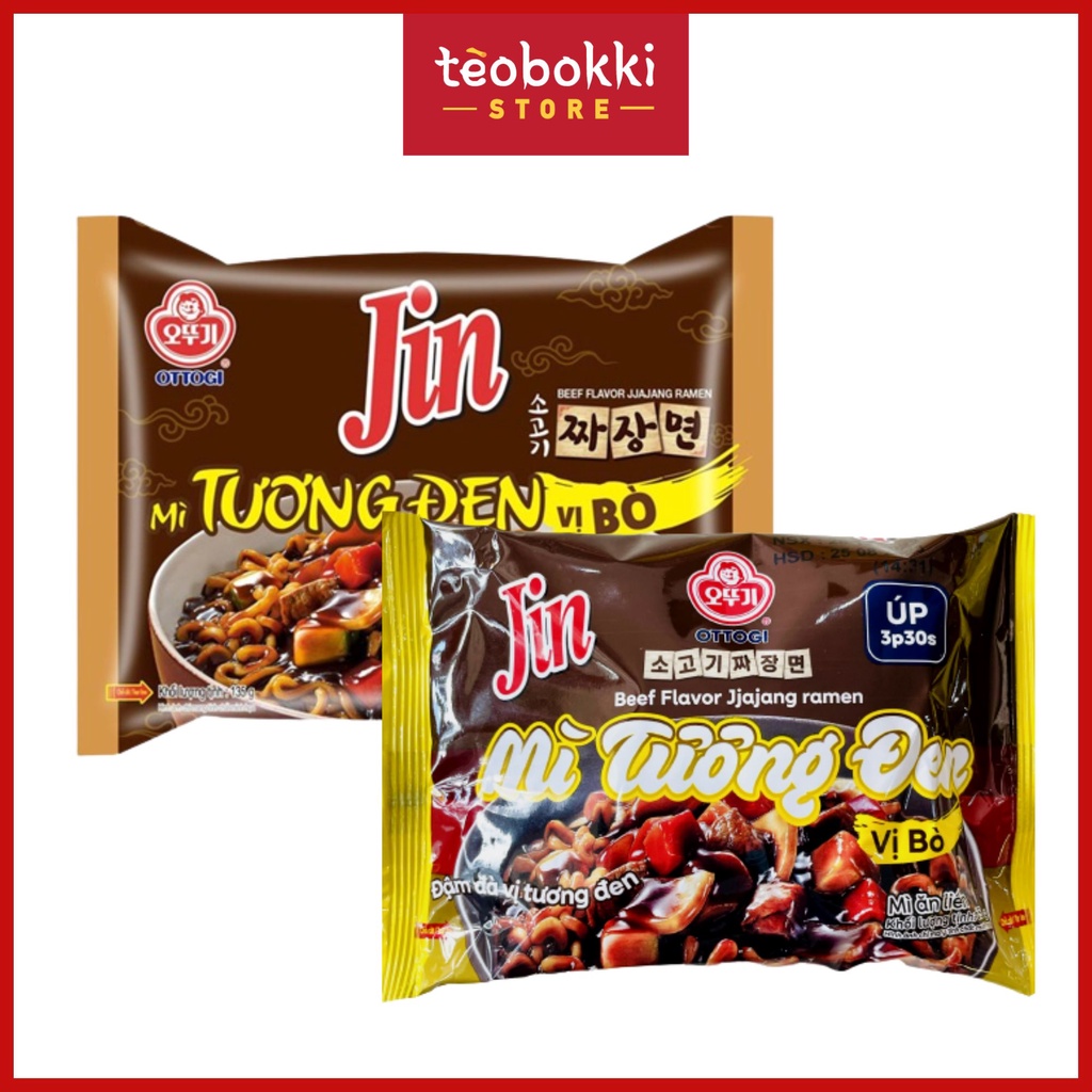 Jin black bean noodles Ottogi beef flavor 65g, 135g | Shopee Philippines