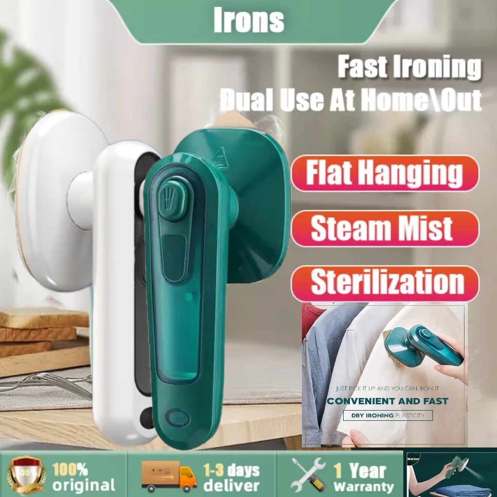 2 in 1 Dry and Wet Travel Handheld Steam Iron Portable Steam Iron Fast ...