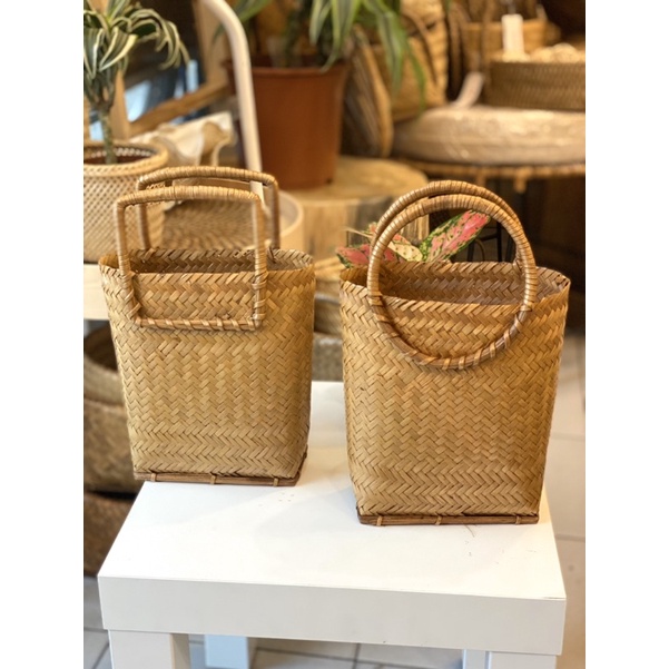 Native bag | handwoven bamboo mini recta bag | mini bayong bag ...