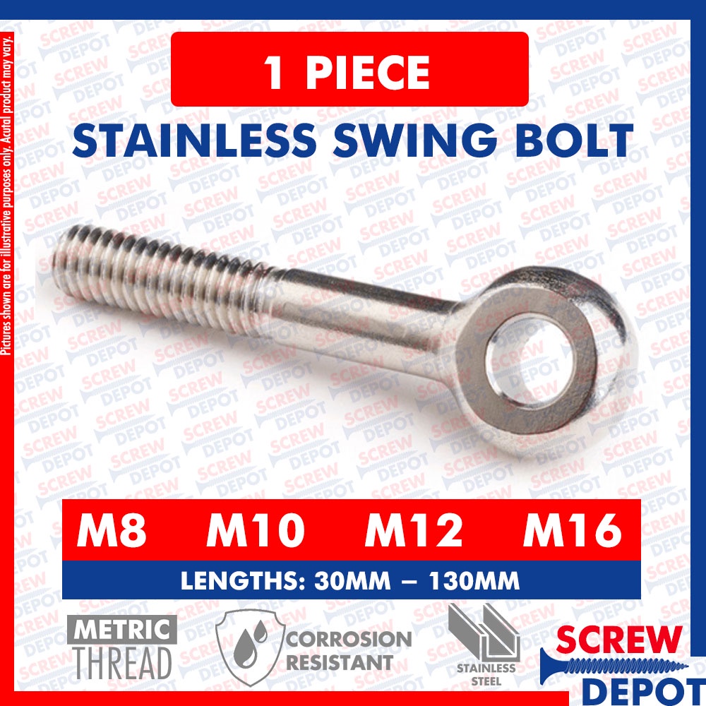 1PC Stainless Swing Bolt / Fish Eye Stud Bolt / Eye Bolt for Lifting ...
