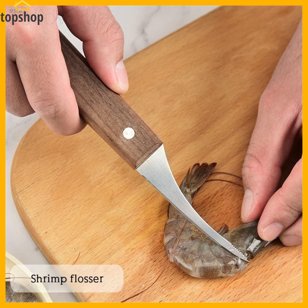 TOPSHOP Stainless Steel Shrimp Slicer Cleaner Deveiner Kitchen Seafood ...