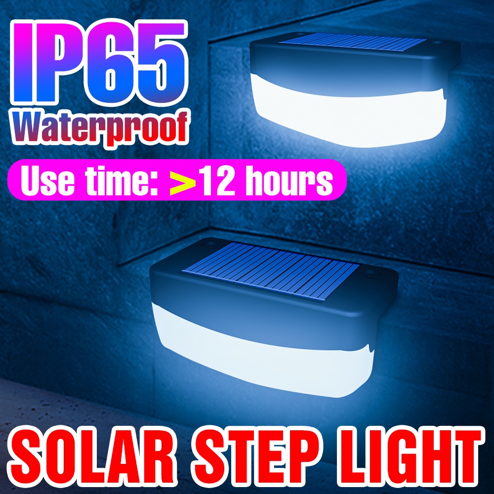 LED Solar Stair Light IP65 Waterproof Fence Lamp Outdoor Solar Step ...