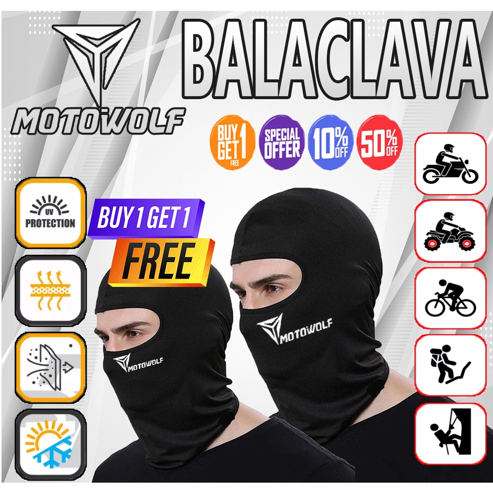 Motowolf Balaclava Full Face Helmet for Motorcycle Helmet | Shopee ...