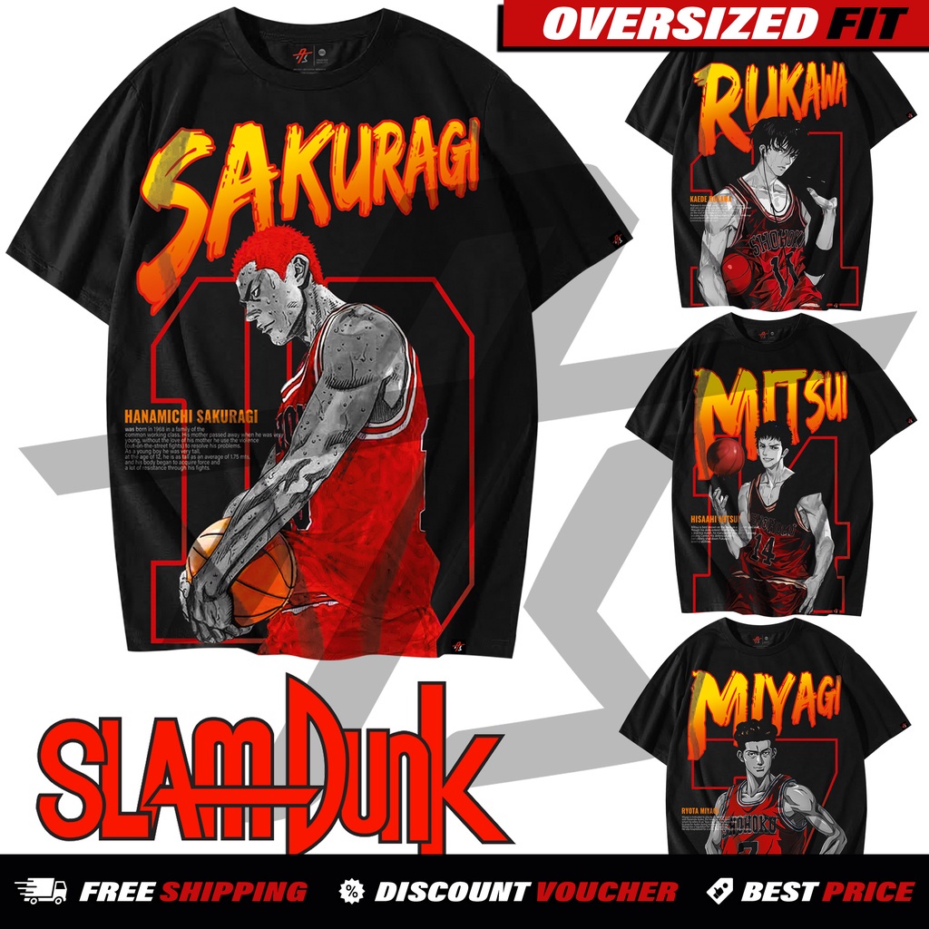 ats printing T shirts Tops Slam Dunk OVERSIZED bootleg vintage Unisex ...