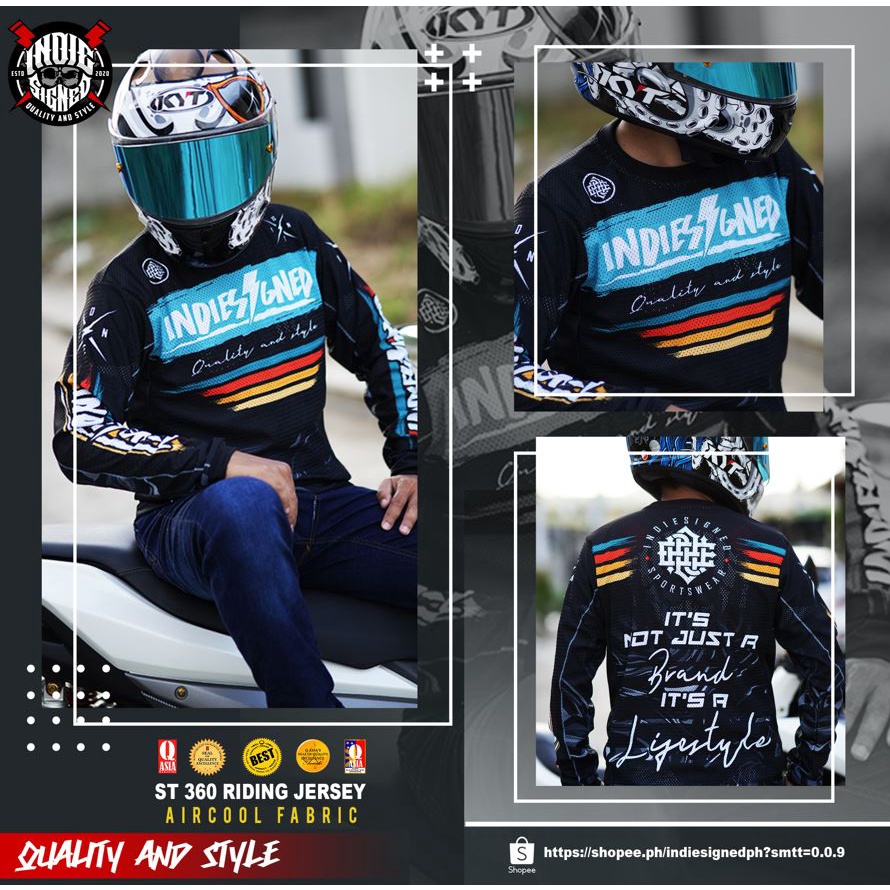 Motorcycle Jersey Long Sleeve for Men Aircool Plus Size Full Sublimation INDIESIGNED ST 360 ...