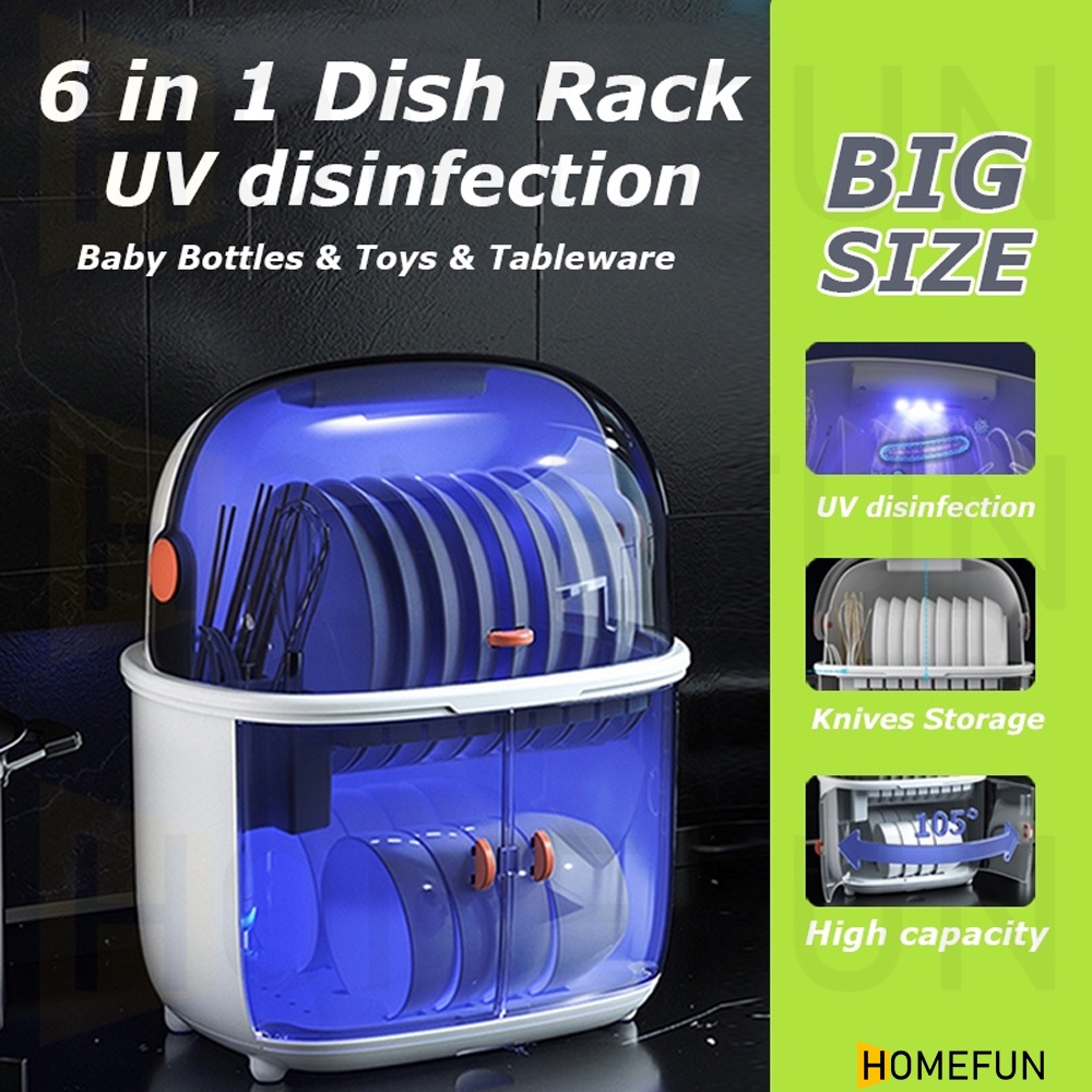 【COD】 desktop UV kitchen cabinet stainless steel tableware disinfection ...