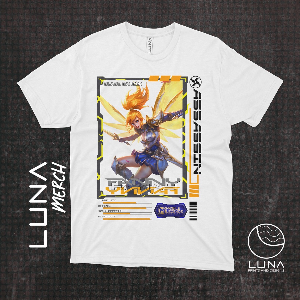 Mobile Legends Shirt ML - The Luna Merch (Fanny Gusion Hanzo Hayabusa ...