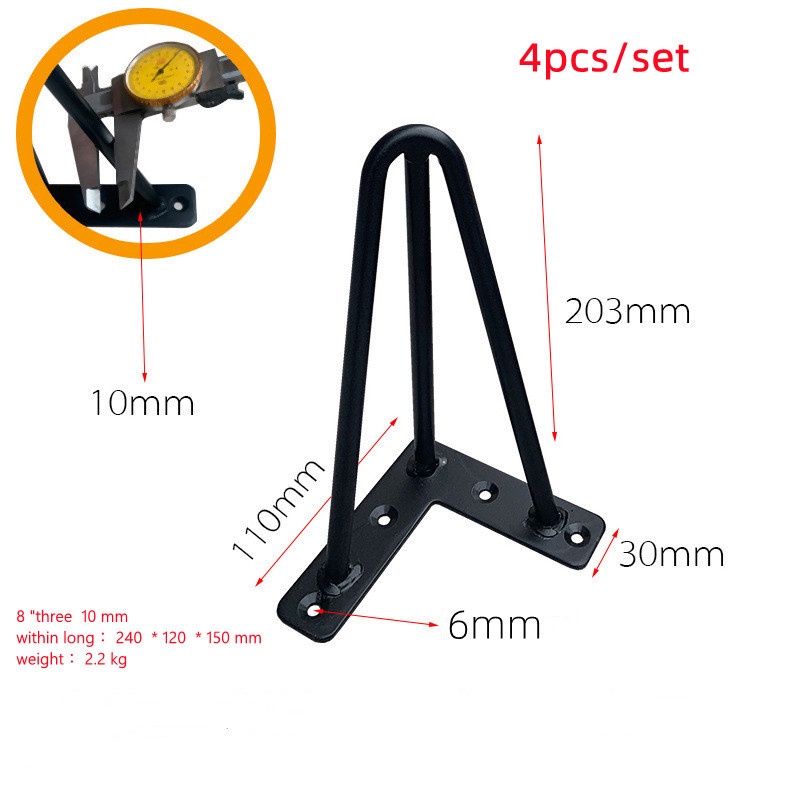 Modern wrought iron table leg bracket simple metal wrought iron table ...