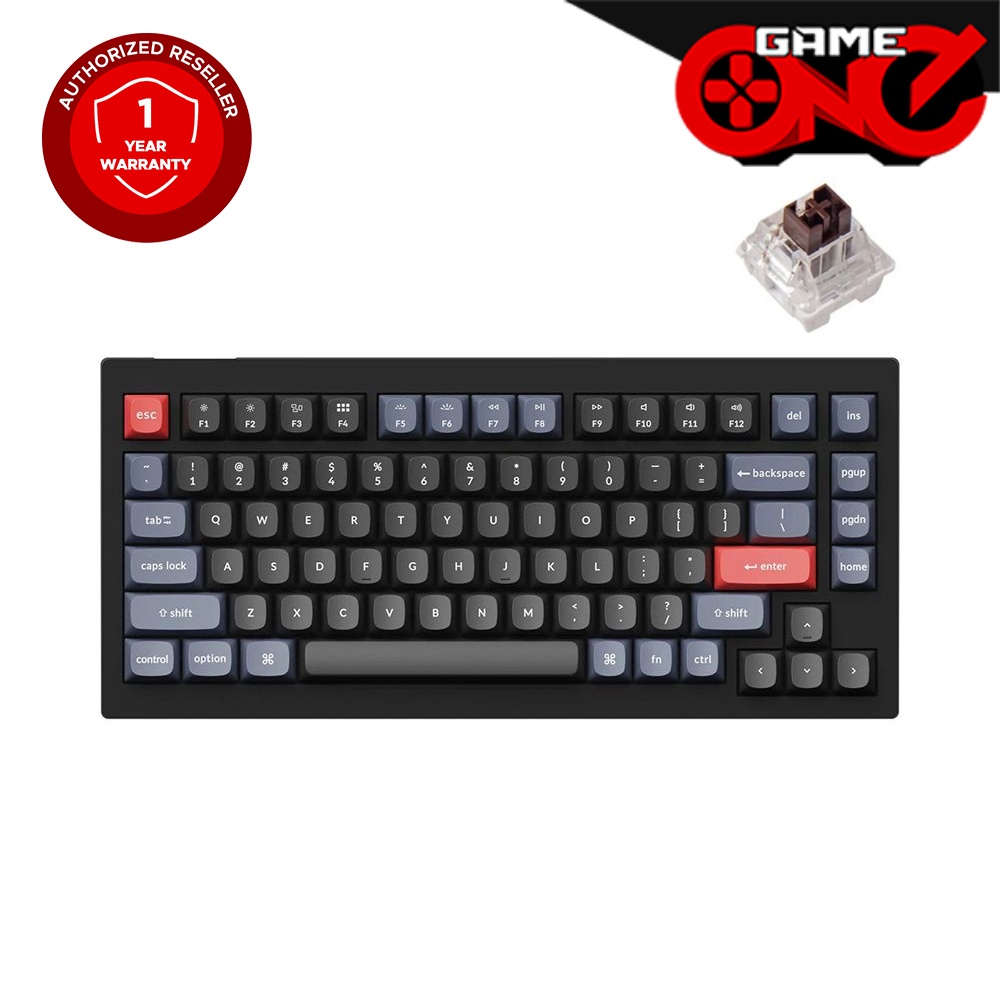 Keychron V1 QMK 84 Keys Fully Assembled Custom Mechanical Keyboard ...