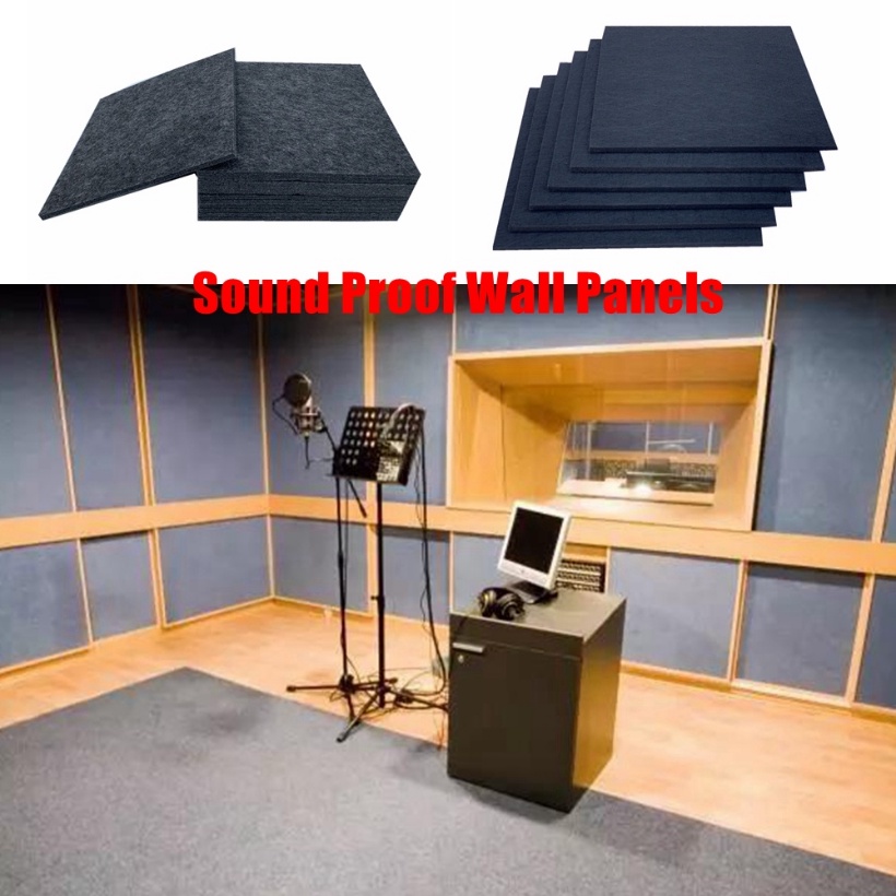 200x200x9mm Acoustic Board Soundproof Foam Sound Absorption Polyester ...
