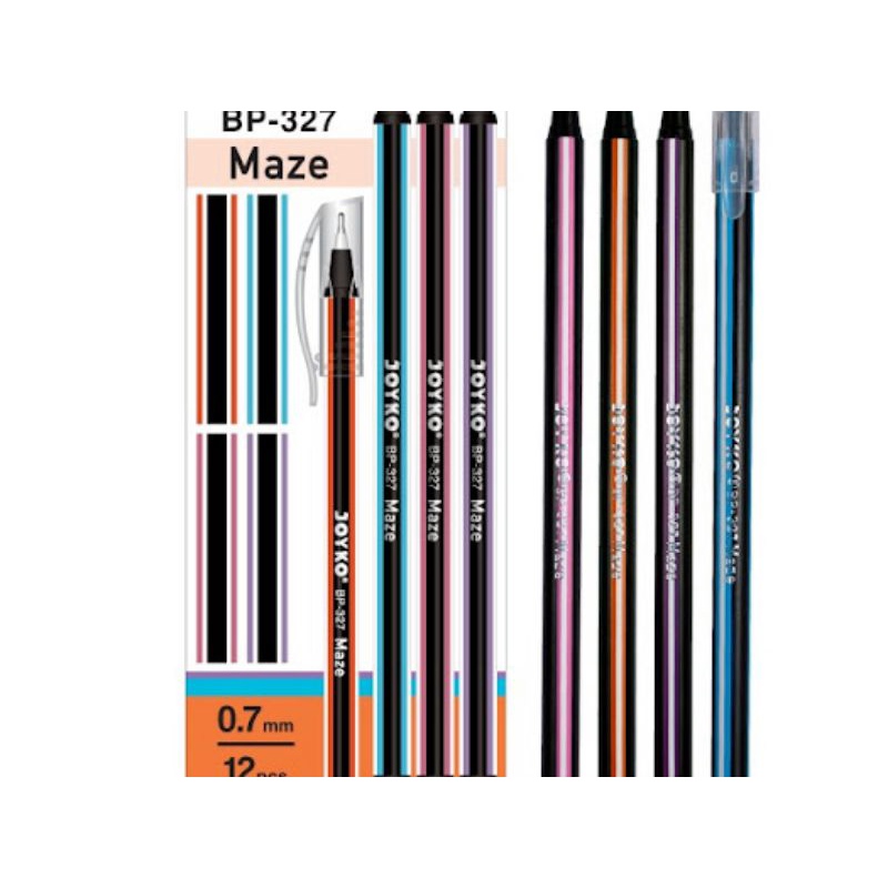 Joyko Ballpoint Pen / Joyco Black Maze BP-327 Pen 1 pack contains 12 ...