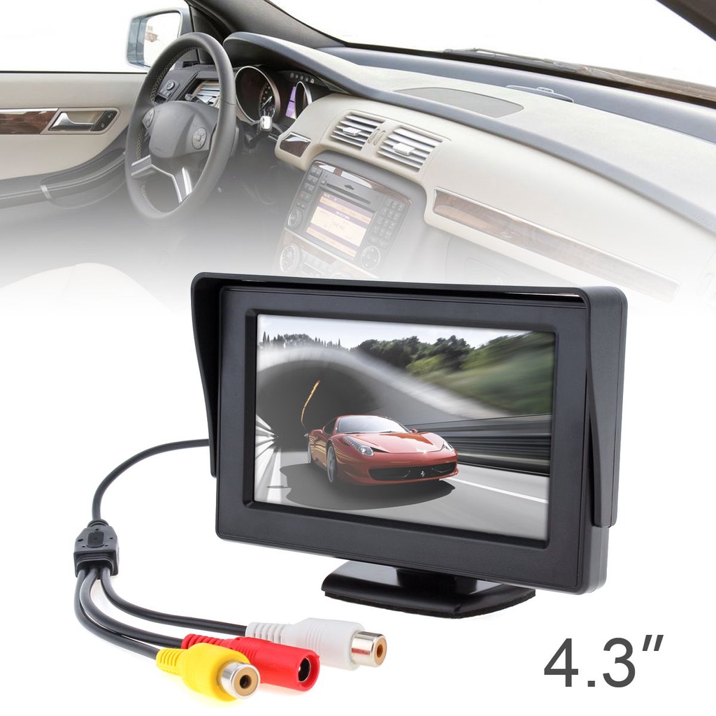 4.3 Inch HD 480 x 234 Resolution 2-Channel Video Input TFT LCD Car ...