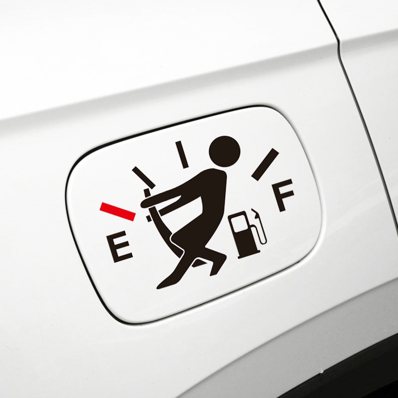 Funny Design Fuel Gauge Picture Car Sticker Fuel Tank Cap Decal Car ...