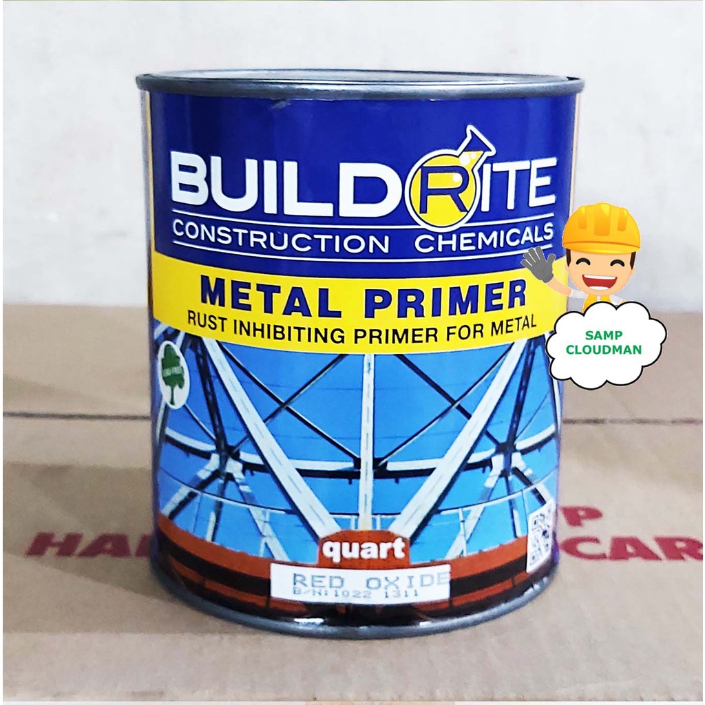 Buildrite Metal Primer Red Oxide 1 Liter Litro Quart Size for Rust ...