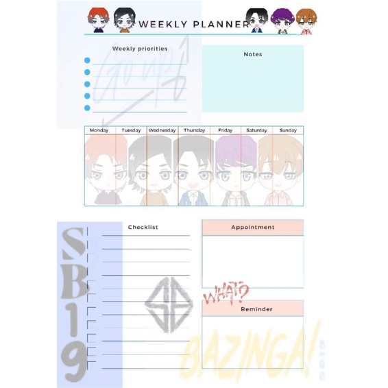 SB19 Planner Pad with cardboard back | Shopee Philippines
