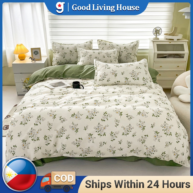 4in1 Bedding Set Cotton Bedsheet High Quality Bedding Set Duvet Cover ...