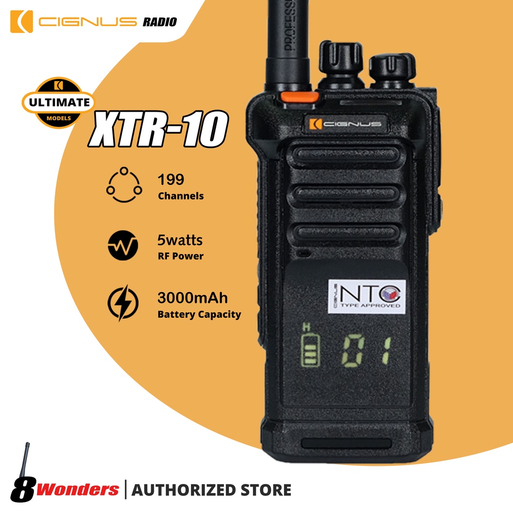 CIGNUS ULTIMATE XTR-10 5WATTS TWO WAY RADIO | Shopee Philippines